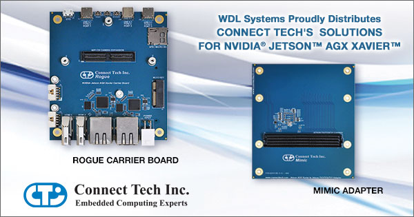 WDL Systems Distributes Connect Tech products for NVIDIA® Jetson™ Xavier