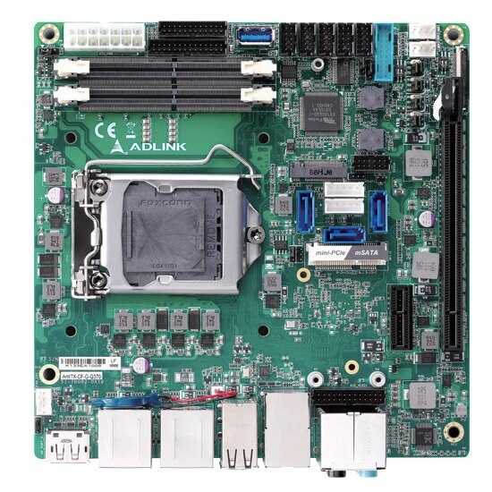ADLINK AmITX-CF-G Mini-ITX Embedded Board with H310 chipset supports 8th/9th generation Intel ...