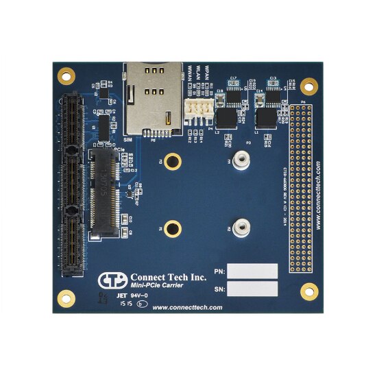 Connect Tech PCIe/104 to Single Mini-PCIe Adapter Card