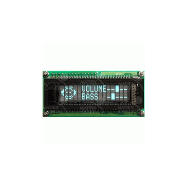 Matrix Orbital 16x2 Blue-Green Text on Grey Background VFD with USB ...